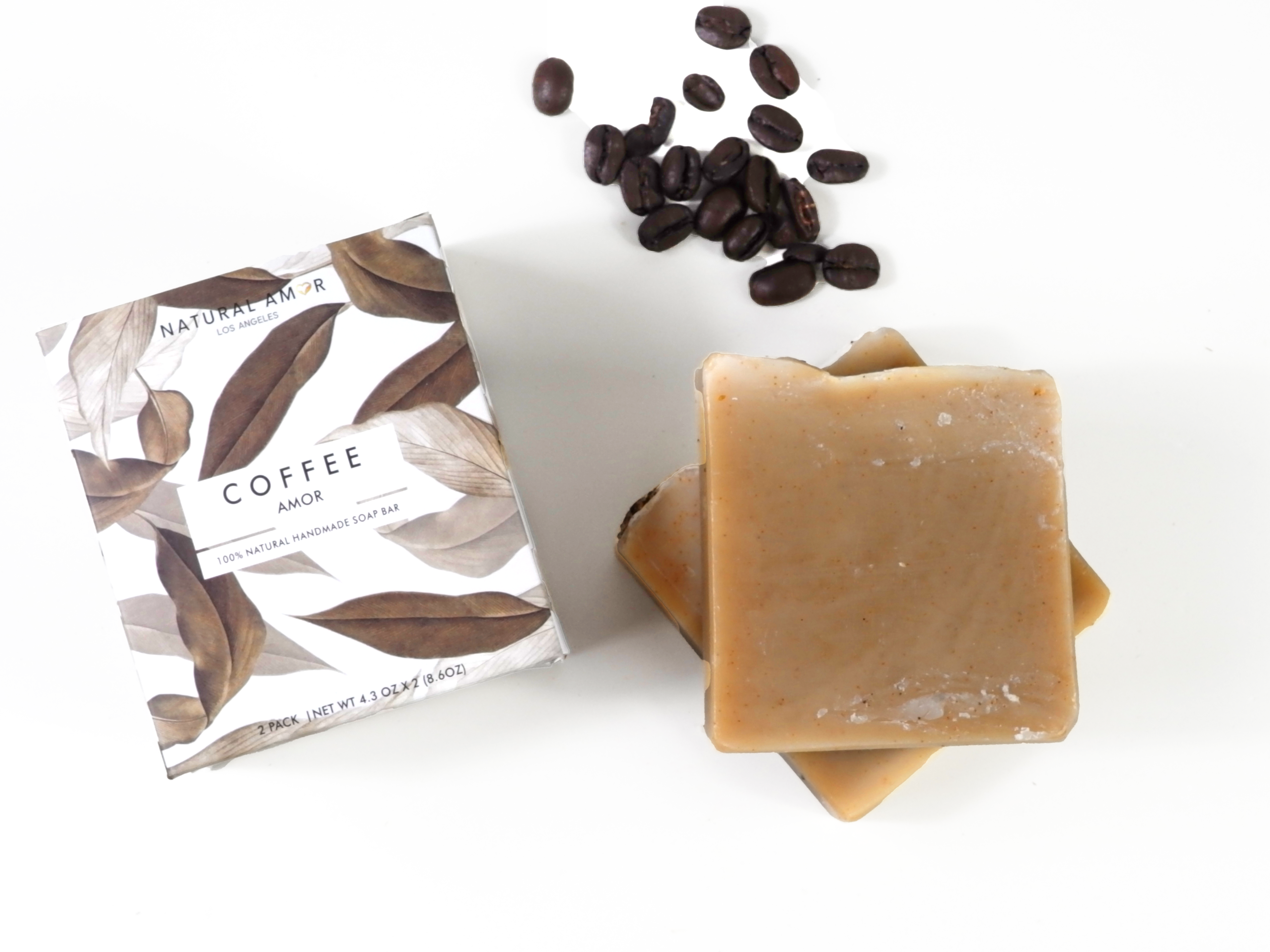 Coffee Amor Soap Bar 2pk| Exfoliating Soap For Men | NaturalAmor